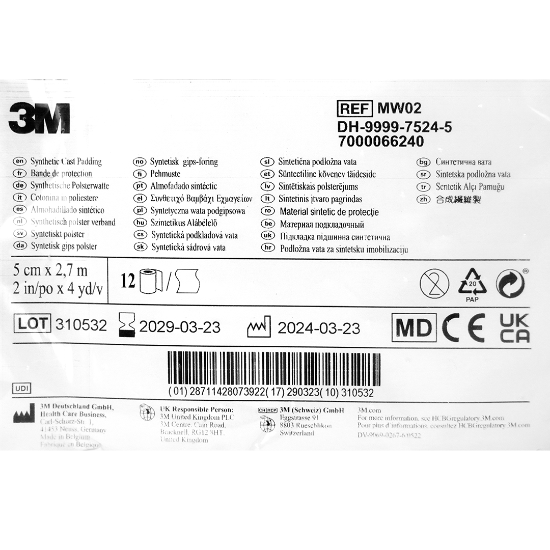3M™ Synthetische watten, 5cm x 2.7m (12) • Medische Artikelen SMA