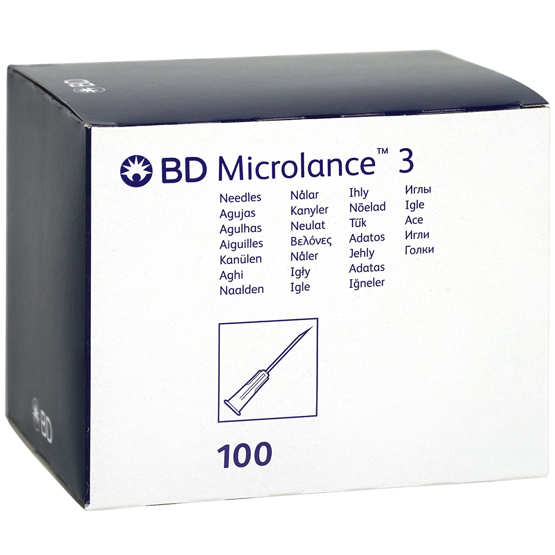 BD Microlance 3 injectienaalden, 23G x 1½", 0.6mm x 40mm, blauw (100 ...